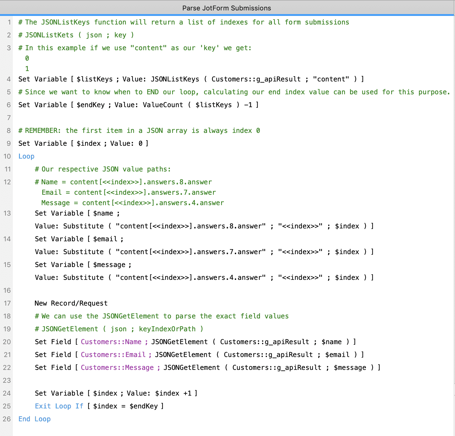 JotForm to FileMaker Tutorial | Codence | Blog Post