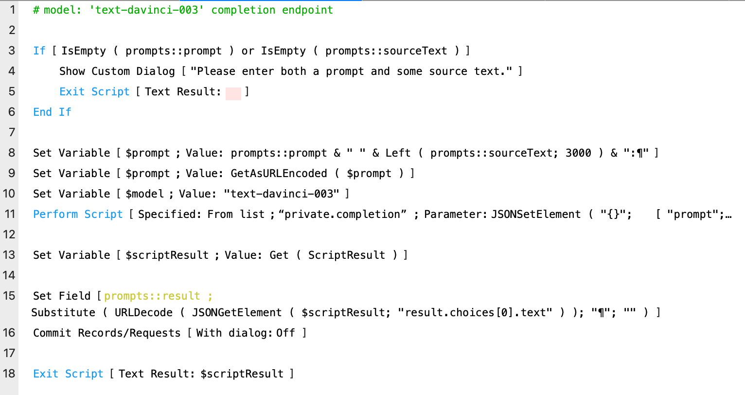 Integrating ChatGPT with FileMaker: The OpenAI API Guide